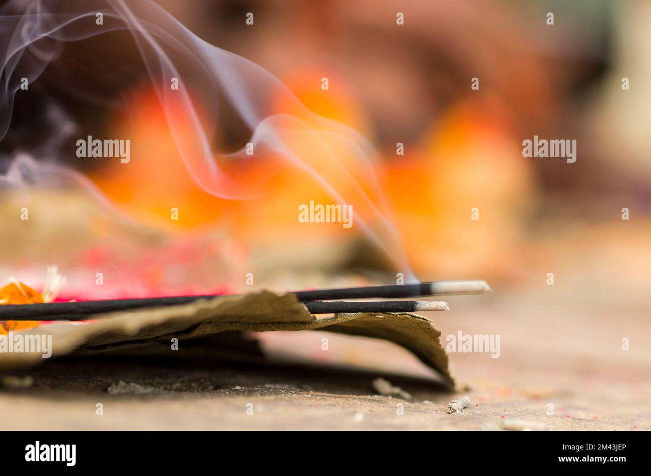 Many different rituals get performed at the ghats Stock Photo - Alamy