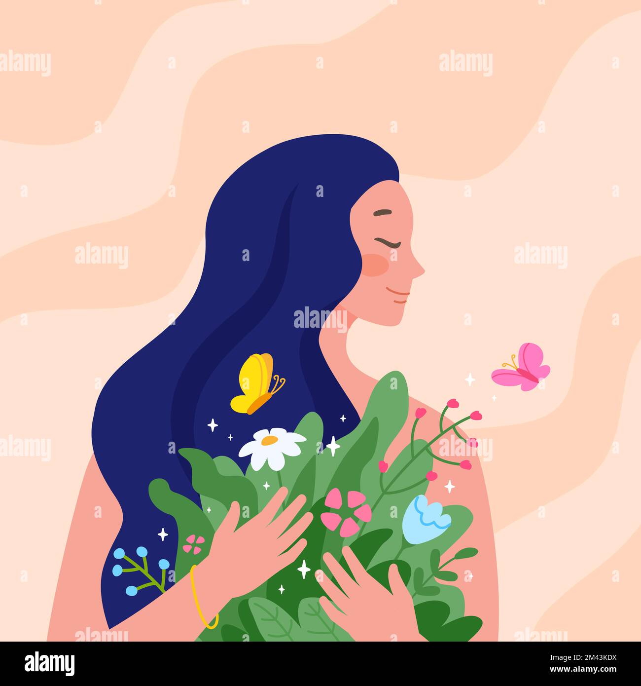 Care internal world. Psychological healing inside himself, self care ...