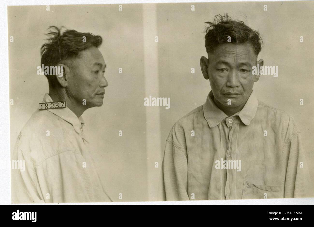 Photograph of Charlie Sam. Bureau of Prisons, Inmate case files Stock ...