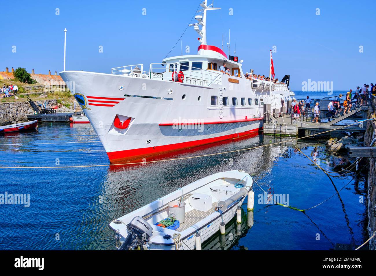 The ERTHOLM in the harbour of Christiansö, Ertholmene, Denmark Stock ...