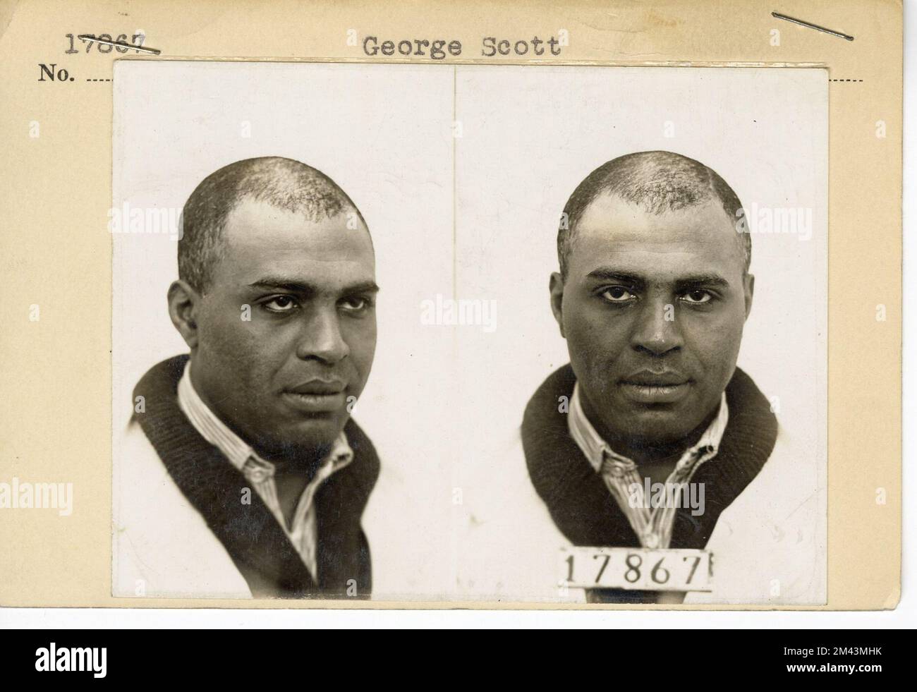 Photograph of George Scott. Bureau of Prisons, Inmate case files Stock ...