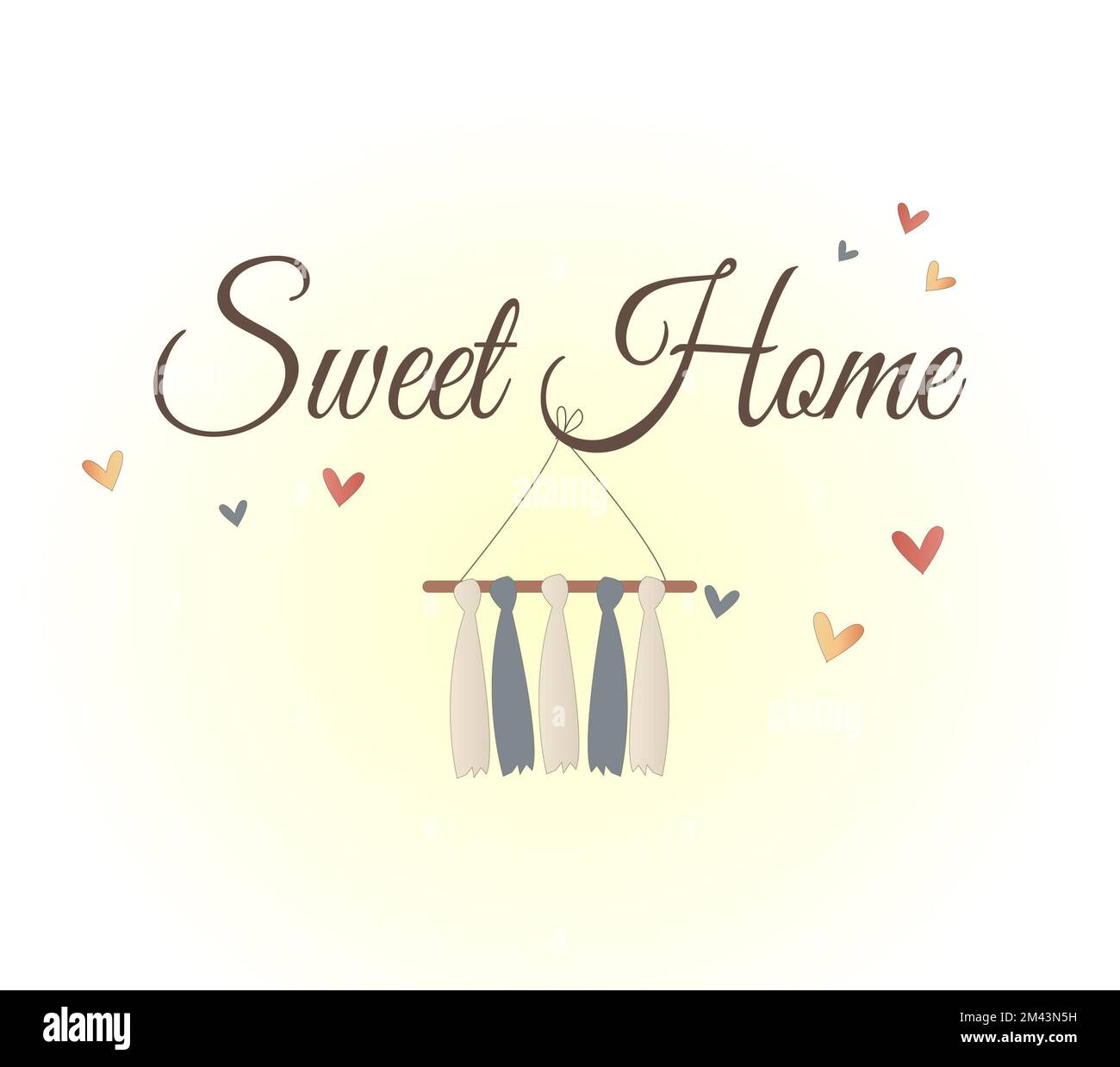 Home. Sweet home. Cute vector illustration. Illustration for children ...