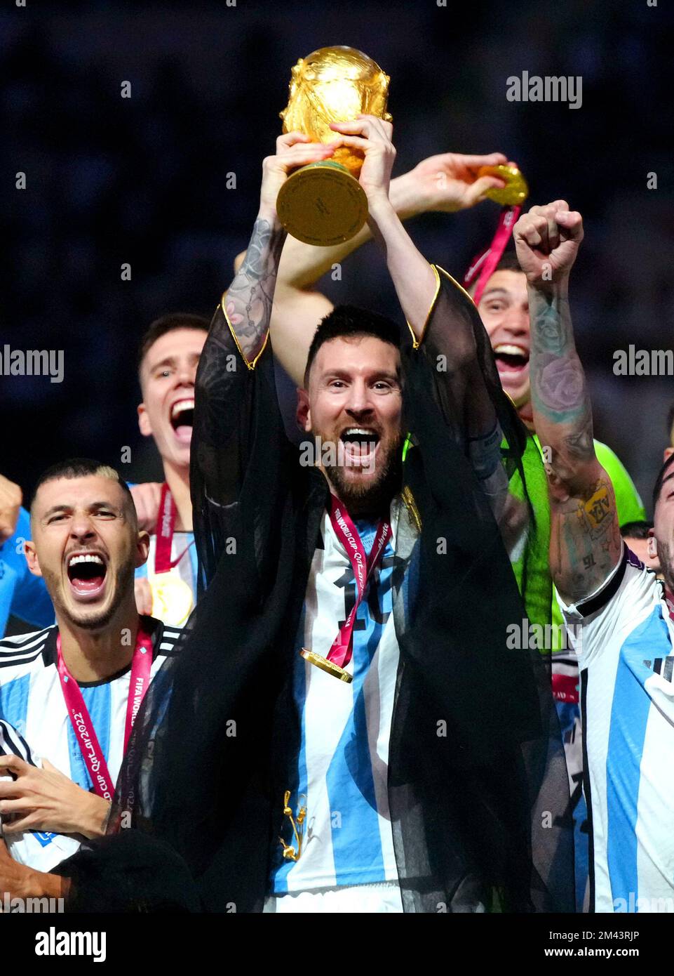 Lionel messi argentina world cup trophy hi-res stock photography and ...