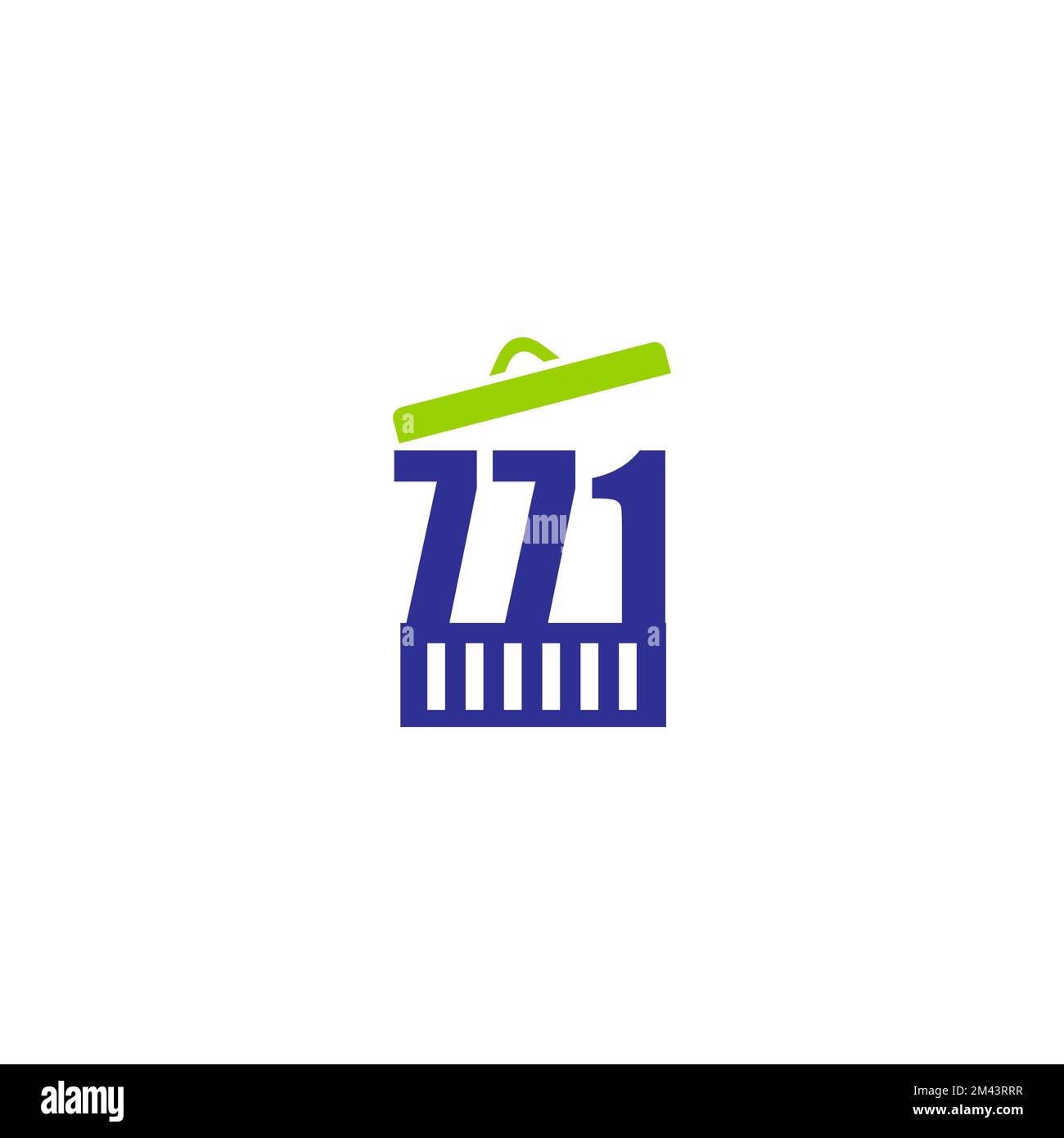Number 771 logo icon design vector image,numeral logo colored.EPS 10 ...