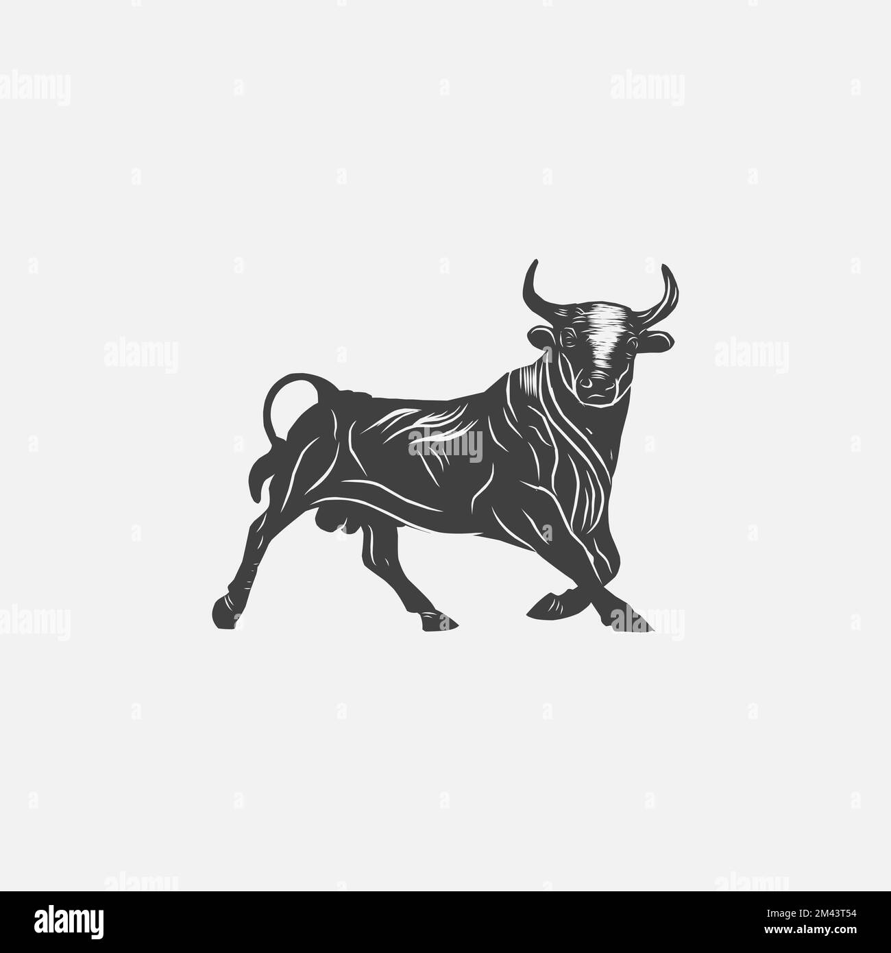 Bull Taurus Buffalo Logo design vector Template.EPS 10 Stock Vector ...