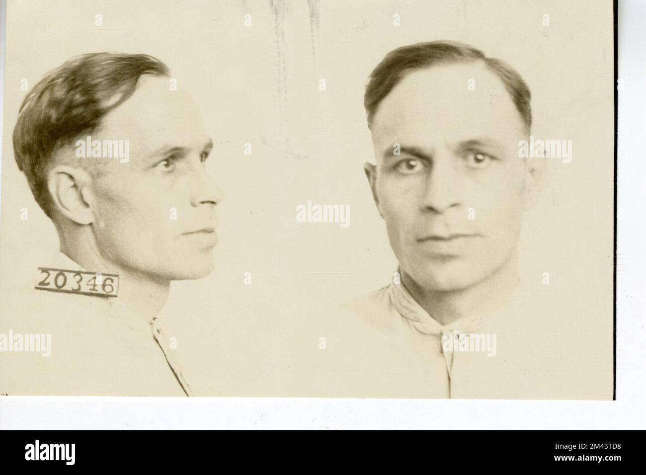 Photograph of W. L. Bradish. Bureau of Prisons, Inmate case files Stock ...