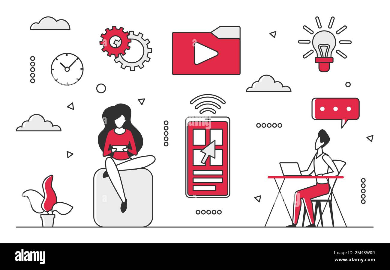 Business team communication. Effective teamwork collaboration ...