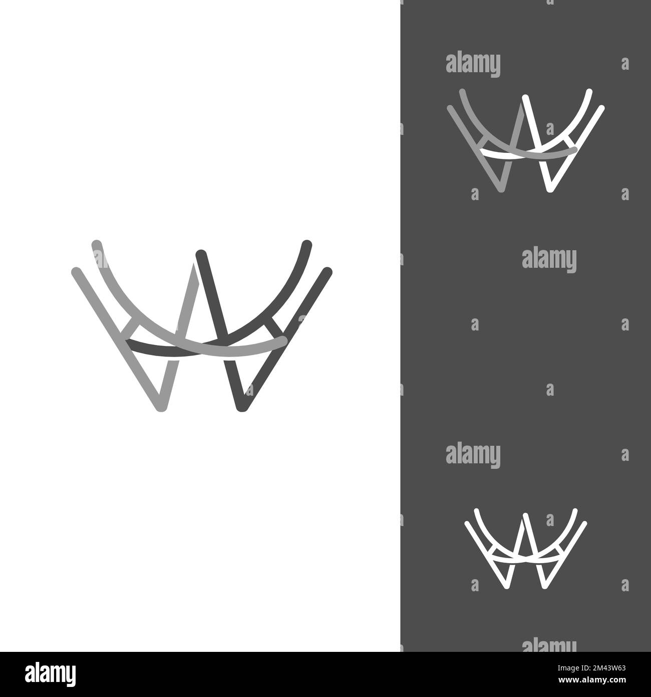 minimalist letter W with deer design logo, vector illustration.EPS 10 ... minimalist letter W with deer design logo, vector illustration.EPS 10 ...