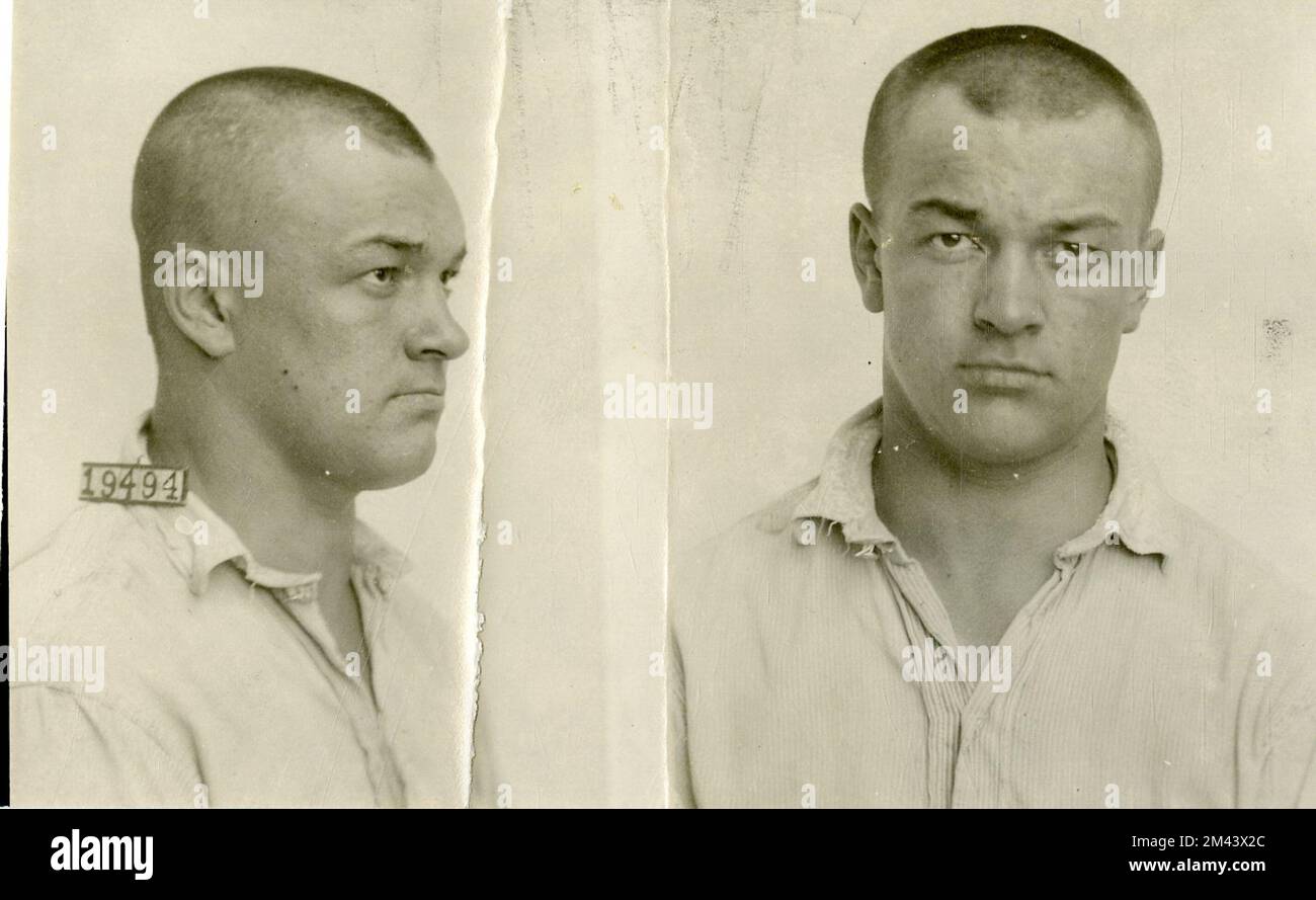 Photograph of William Baker. Bureau of Prisons, Inmate case files Stock ...