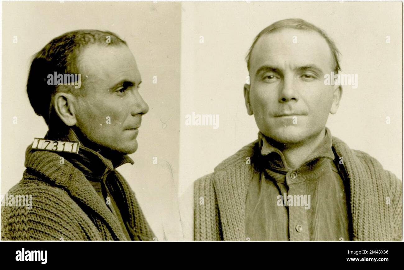 Photograph of W. M. McNutt. Bureau of Prisons, Inmate case files Stock ...