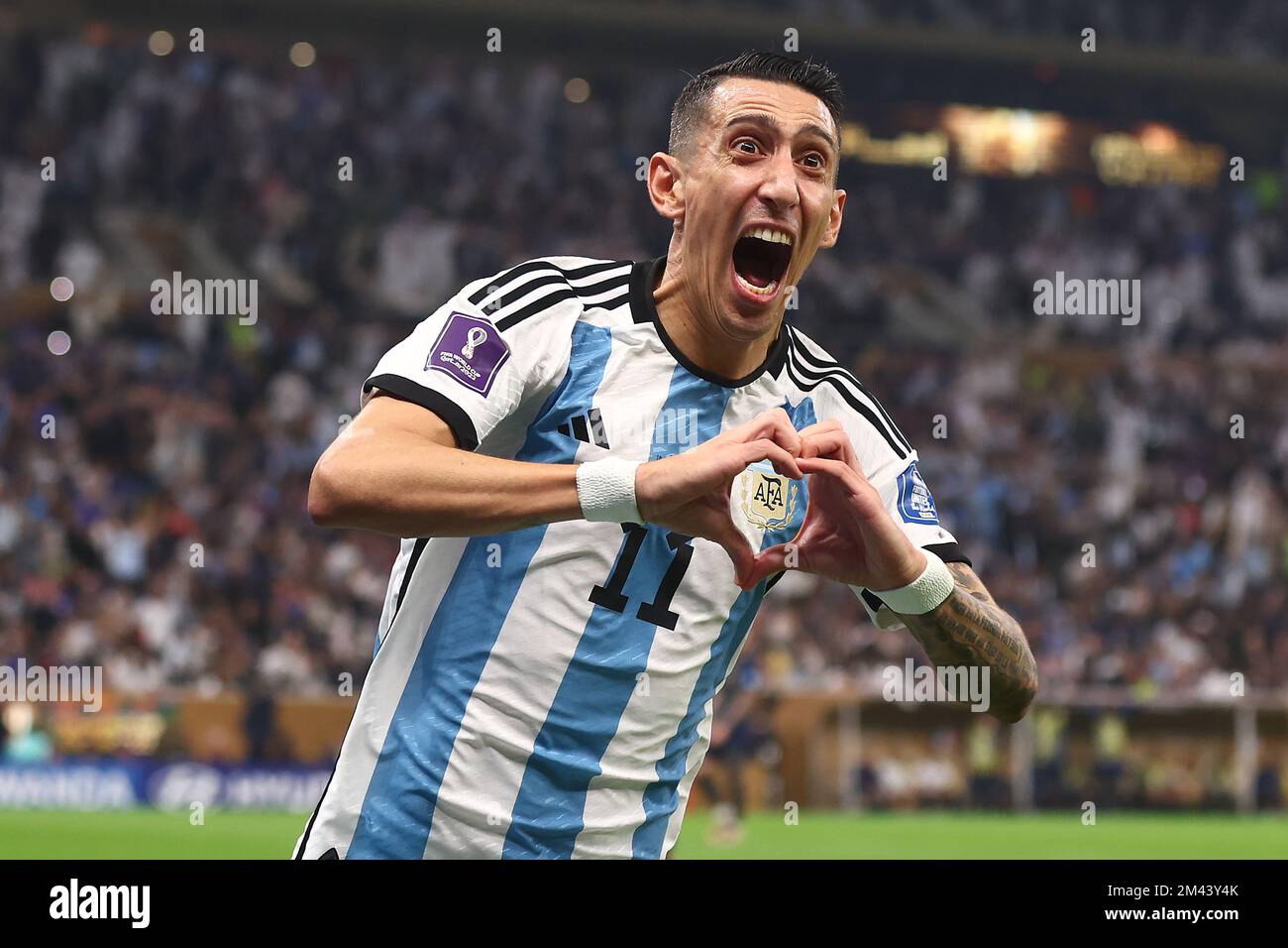 Lusail City, Qatar. 18th Dec, 2022. Angel Di Maria of Argentina ...