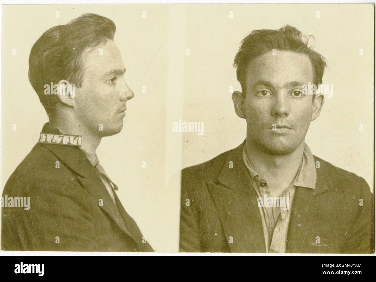 Photograph of Frank Baur (aka Frank Bauer). Bureau of Prisons, Inmate ...