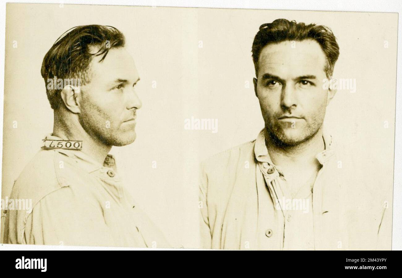 Photograph of Joseph Schenk. Bureau of Prisons, Inmate case files Stock ...