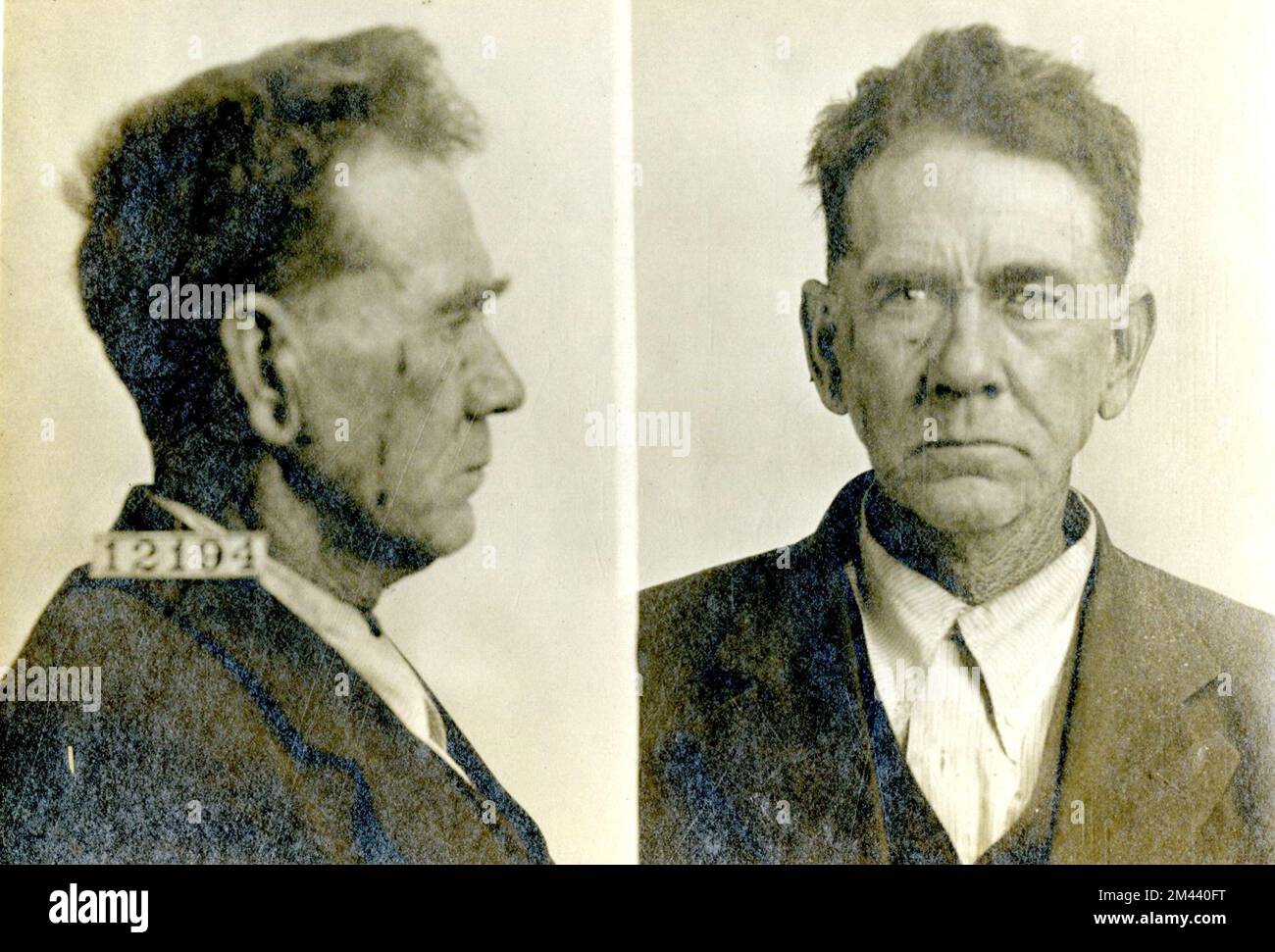 Photograph of W. H. Lee. Bureau of Prisons, Inmate case files Stock ...