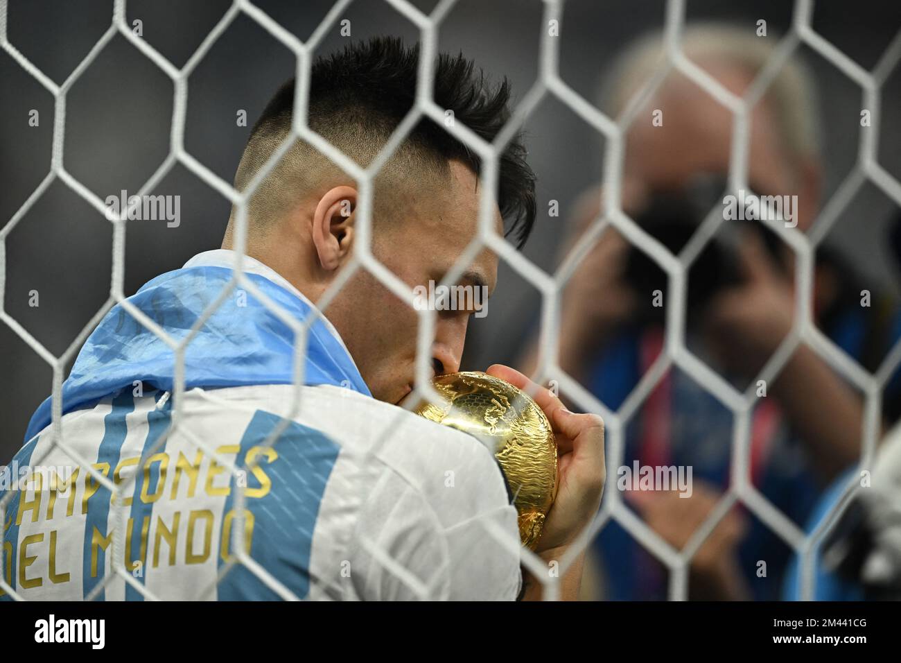 2022 world cup final trophy december 18 hi-res stock photography and ...