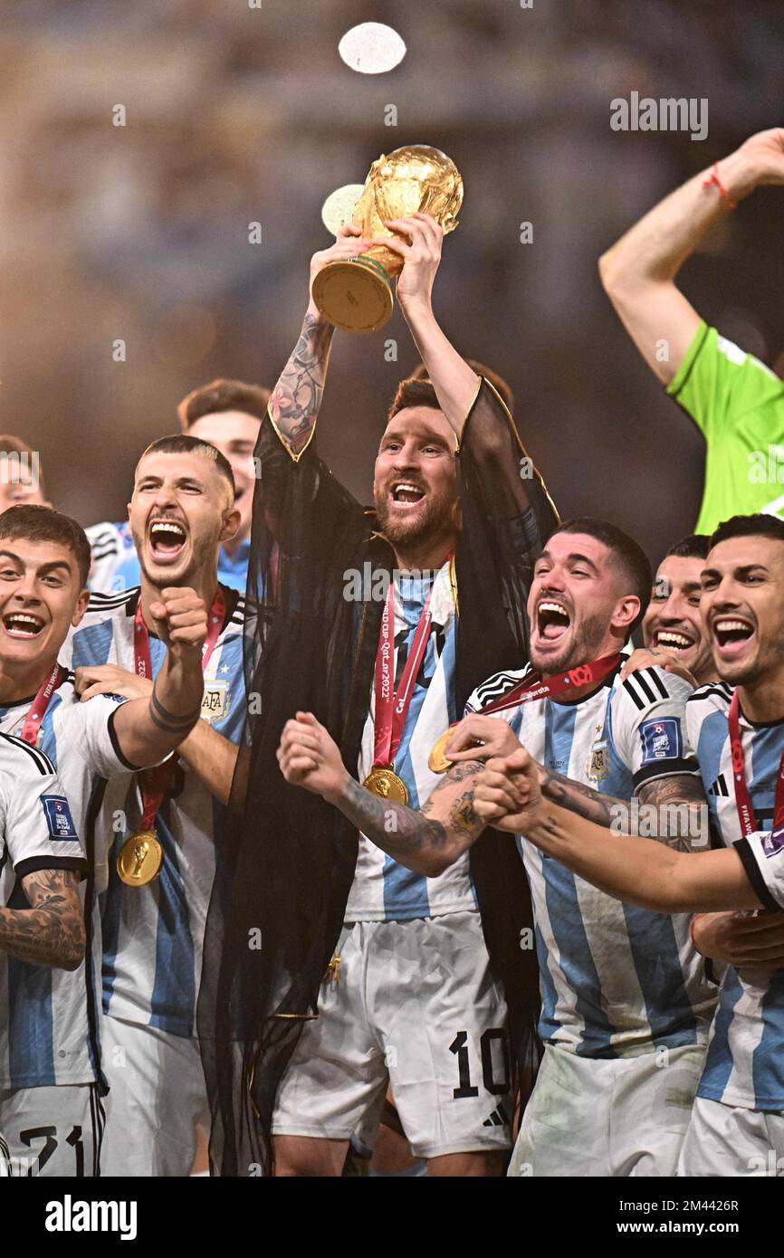 Doha, Qatar on December 18, 2022. Argentina's captain and forward (10 ...