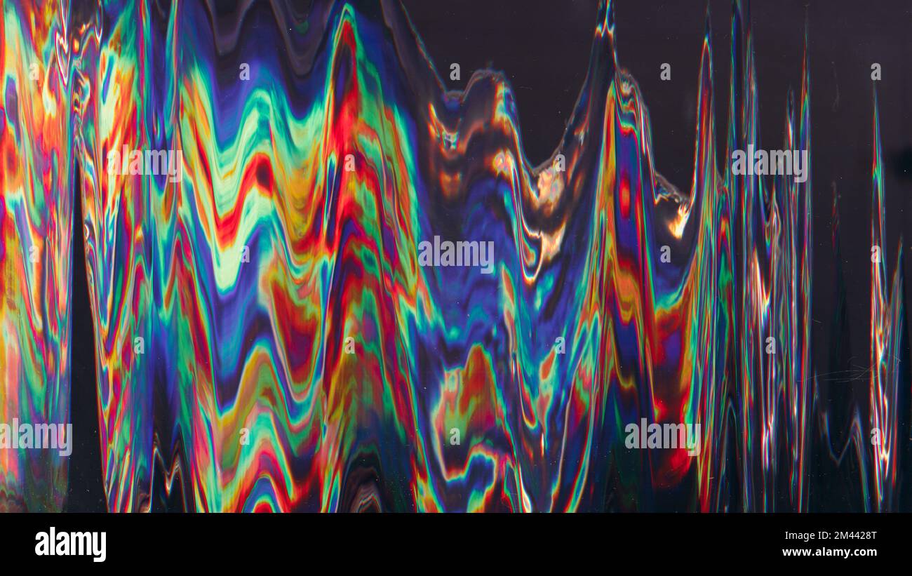 Glitch overlay Distorted display Multicolor gradient Stock Photo - Alamy
