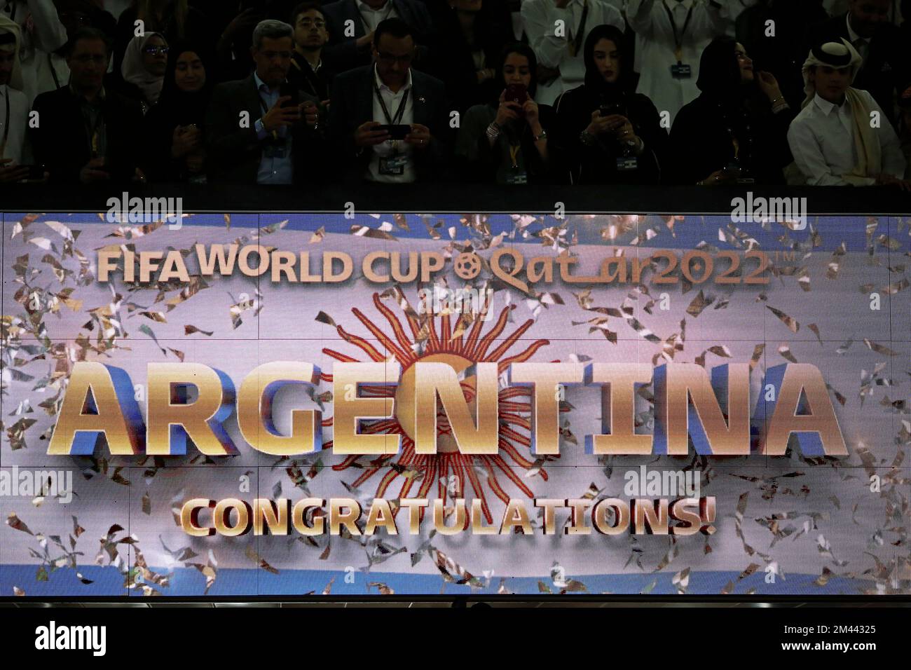 Lusail Iconic Stadium, Lusail, Qatar. 18th Dec, 2022. FIFA World Cup ...