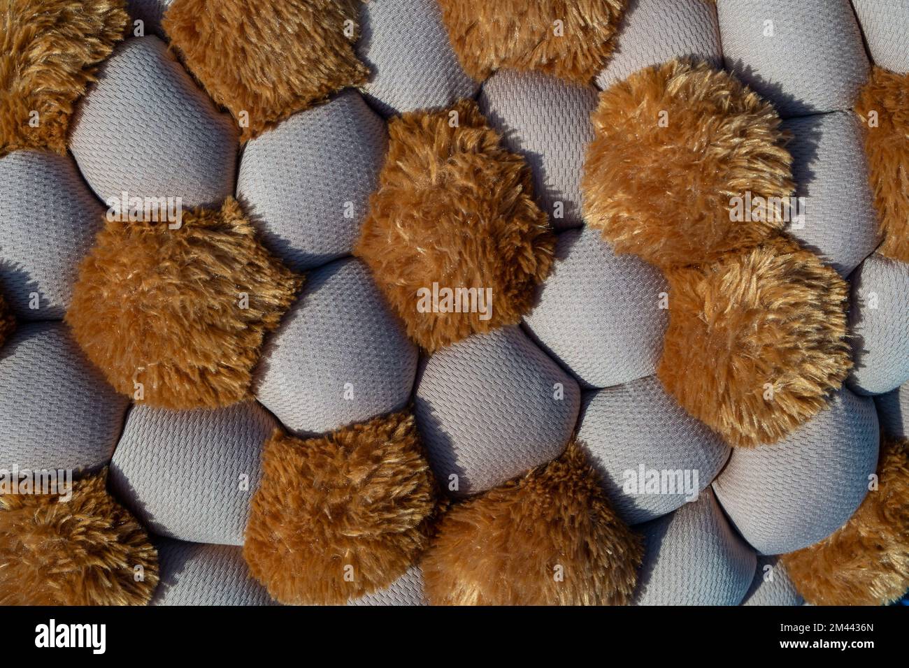 Different sizes, quantities of stuffed balls of fabric with sintepon ...