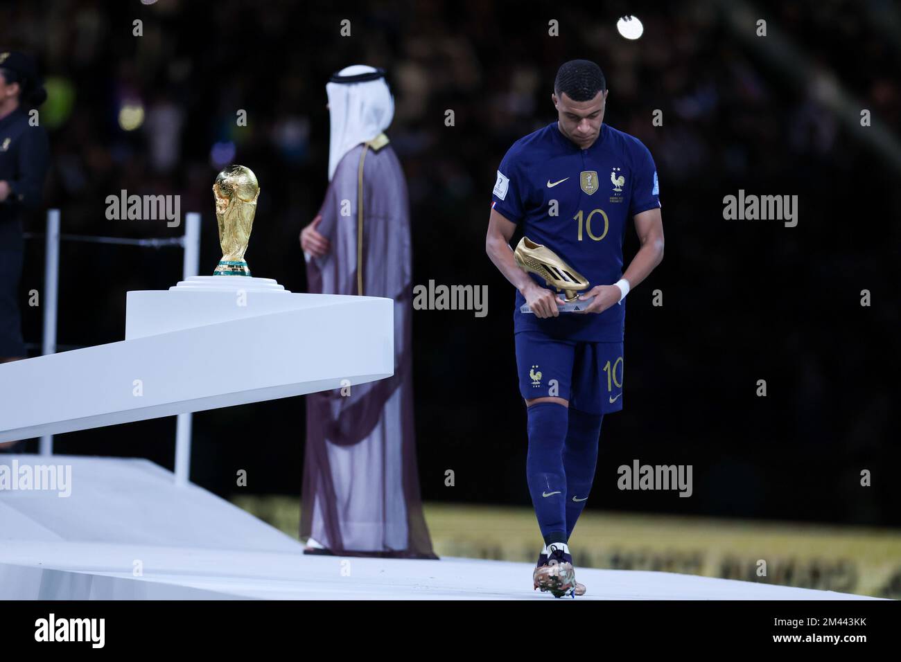 Kylian mbappe world cup trophy hi-res stock photography and images - Alamy