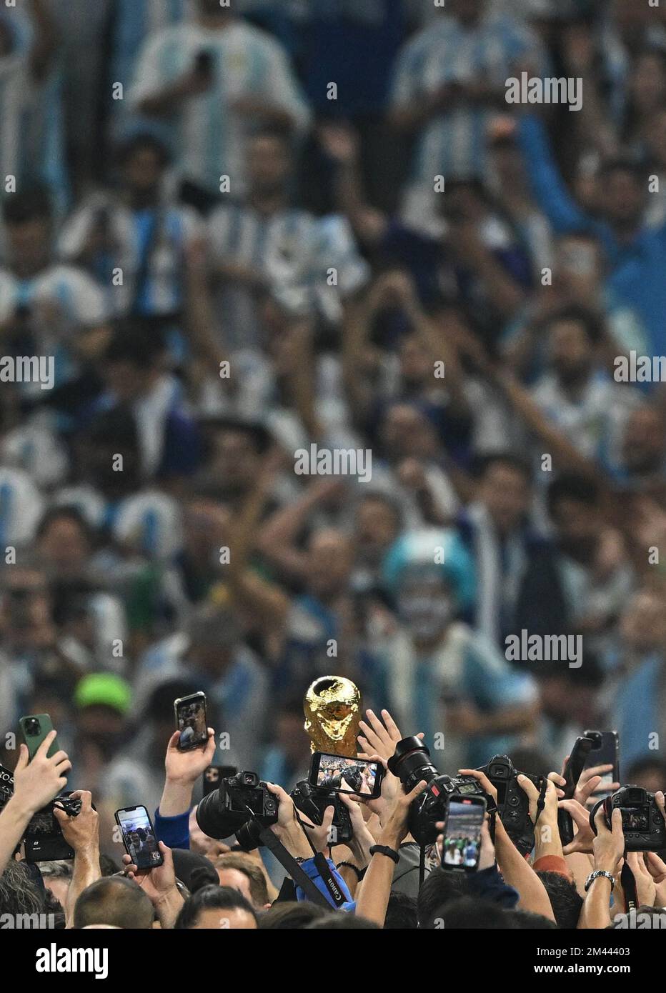 2022 world cup final trophy december 18 hi-res stock photography and ...