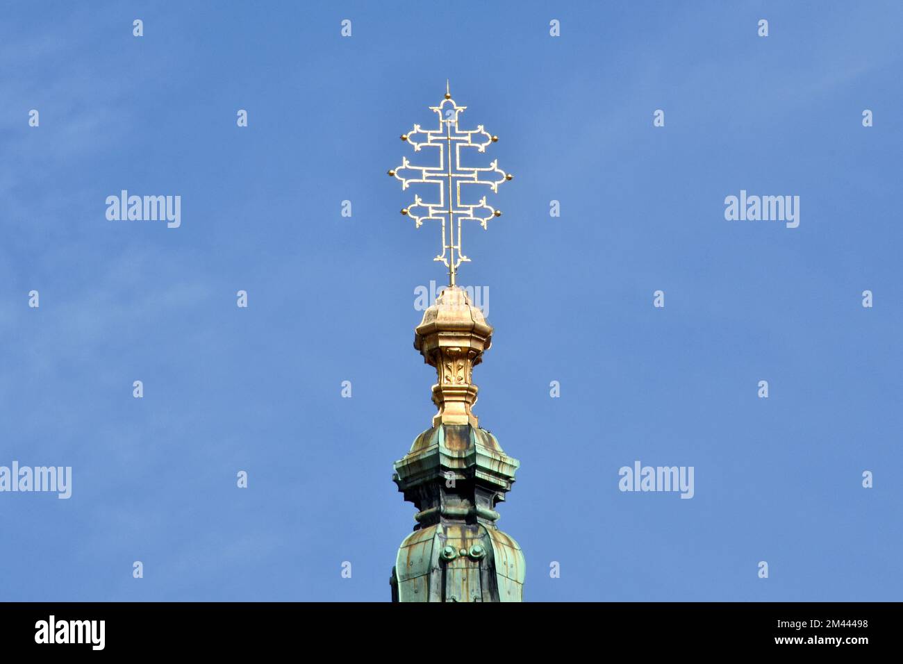A closeup shot of the Parish Church Of The Holy Blood Of Jesus. Austria ...
