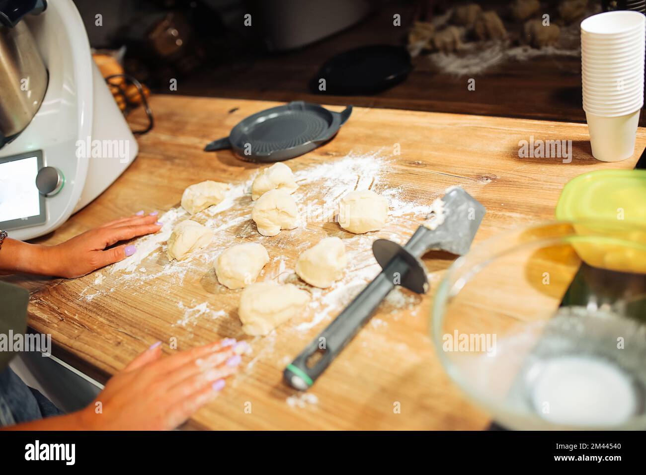 Woman cooking pie in hi-res stock photography and images - Alamy