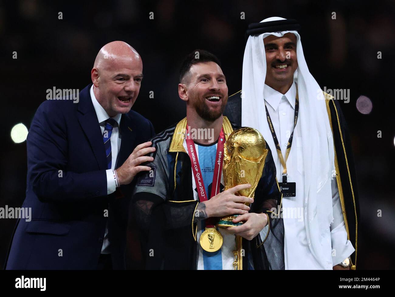 Doha, Qatar, 18th December 2022. FIFA President Gianni Infantino with ...
