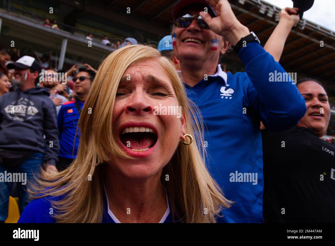 France Fans React During The Live Transmission Of The Fifa World Cup