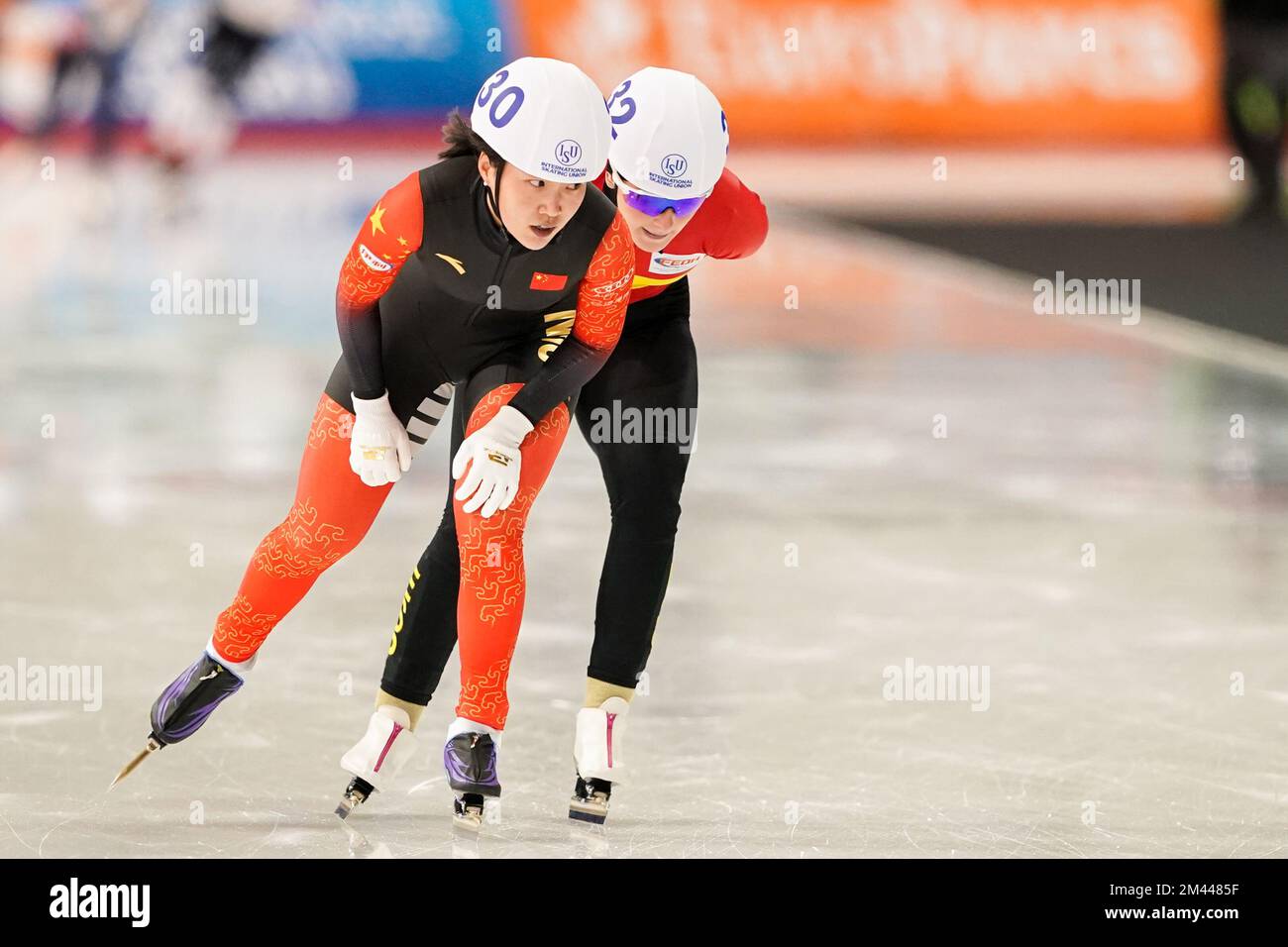 CALGARY, CANADA - DECEMBER 18: Leming Li of China competing on the ...