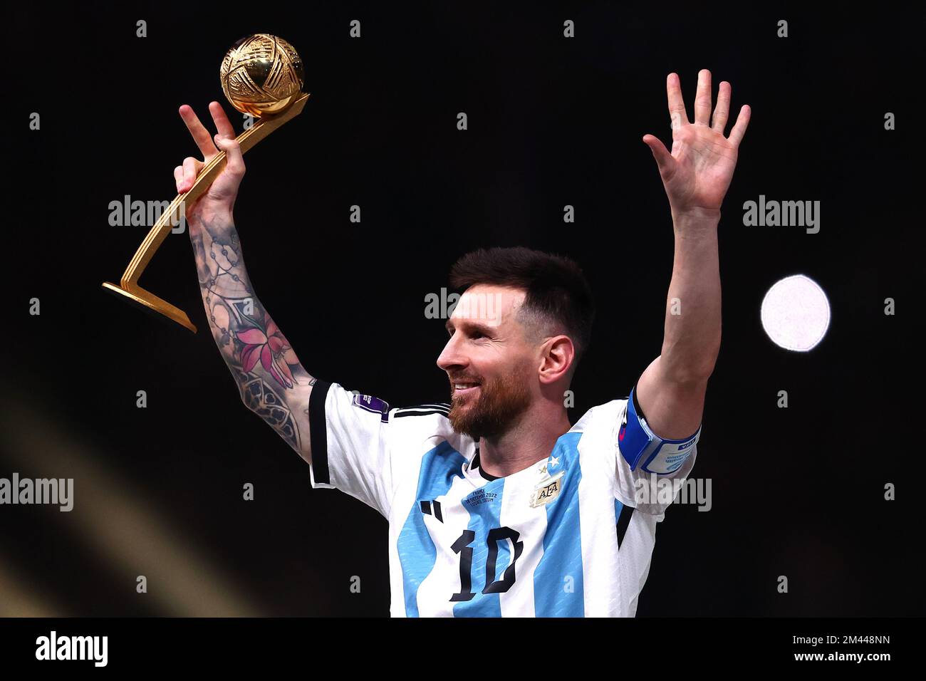Lusail City, Qatar. 18th Dec, 2022. Lionel Messi of Argentina ...