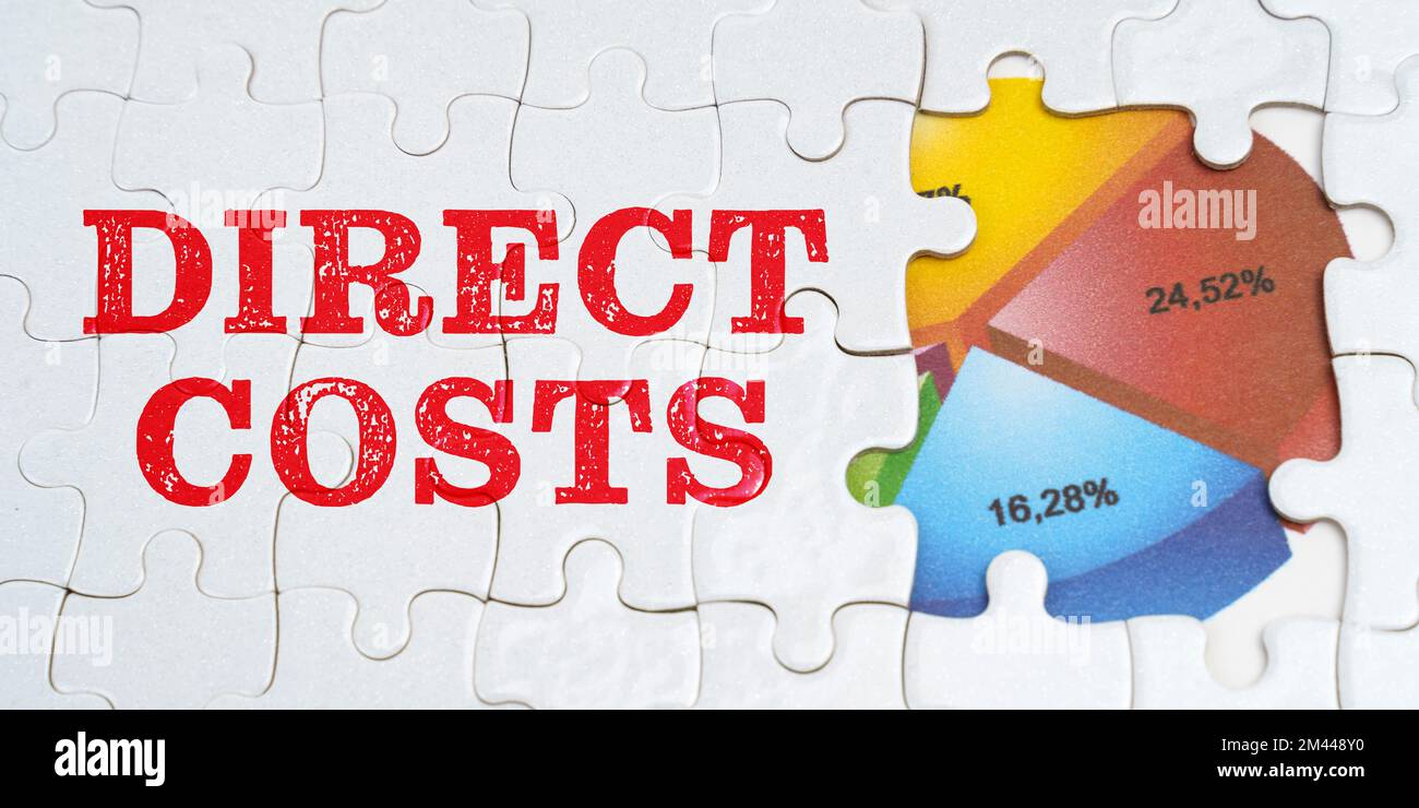 Economy and business concept. On white puzzles there is an inscription ...