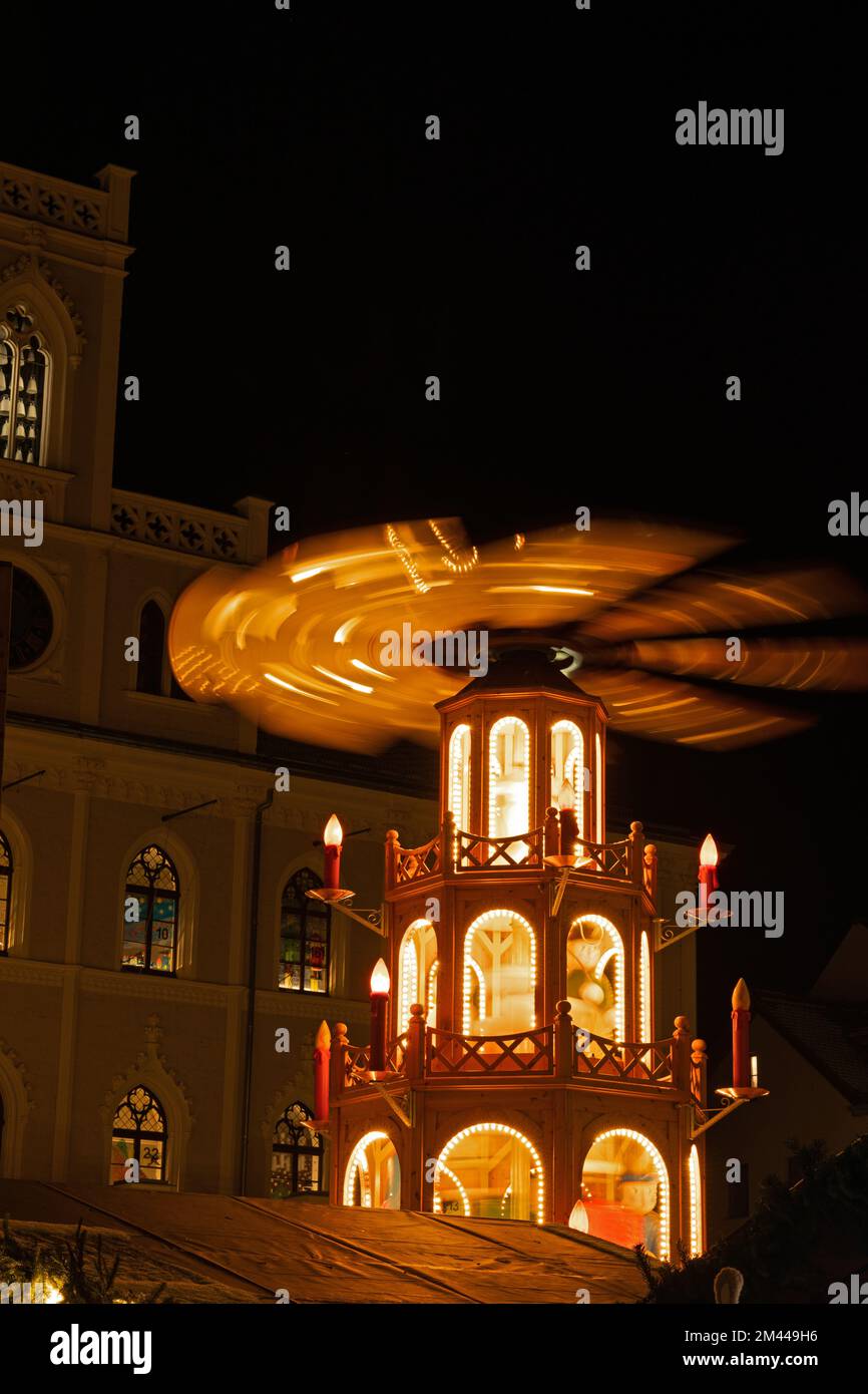 christmas market in Weimar Stock Photo - Alamy