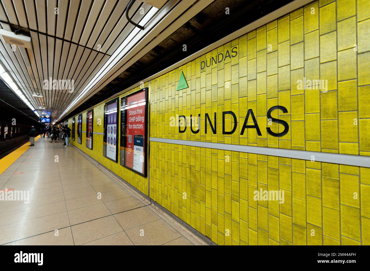 Toronto, ON, Canada – December 17, 2022: View at Toronto subway station ...