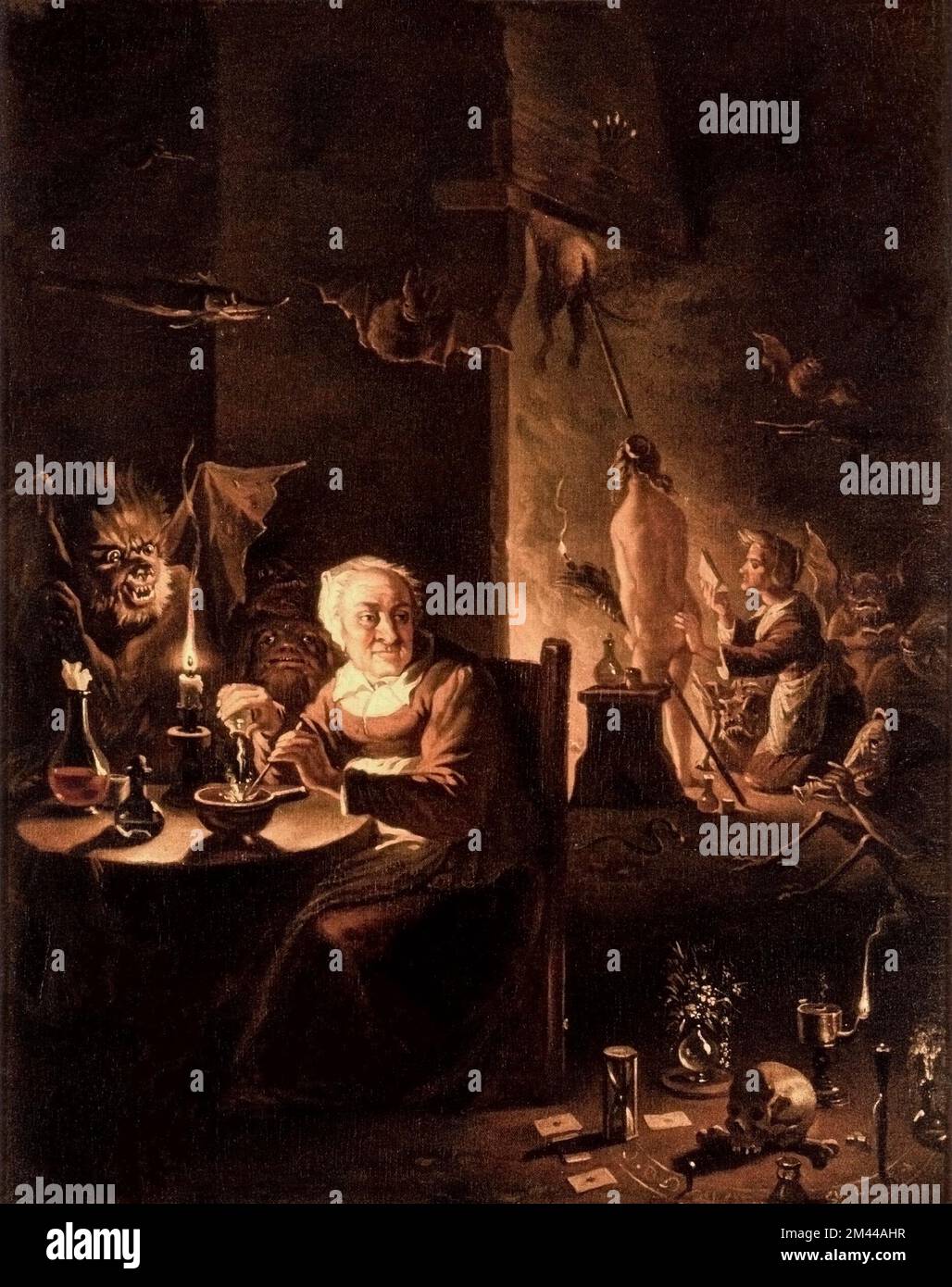 Preparation for the Witches' Sabbath by David Teniers the Younger. It ...