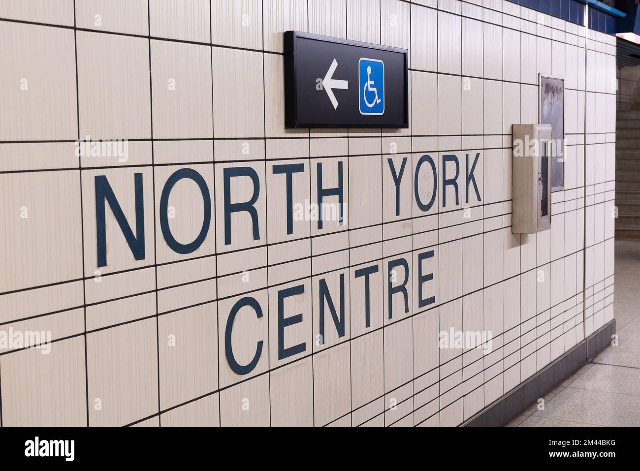 Toronto, ON, Canada – December 17, 2022: View at Toronto subway station ...