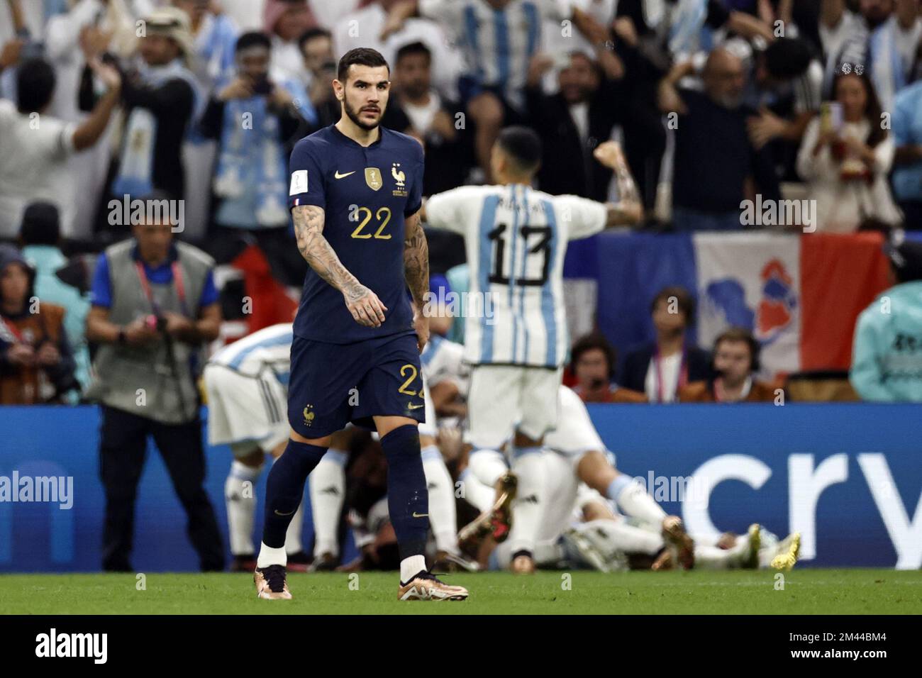 AL DAAYEN - Theo Hernandez of France disappointed after the 1-0 during ...
