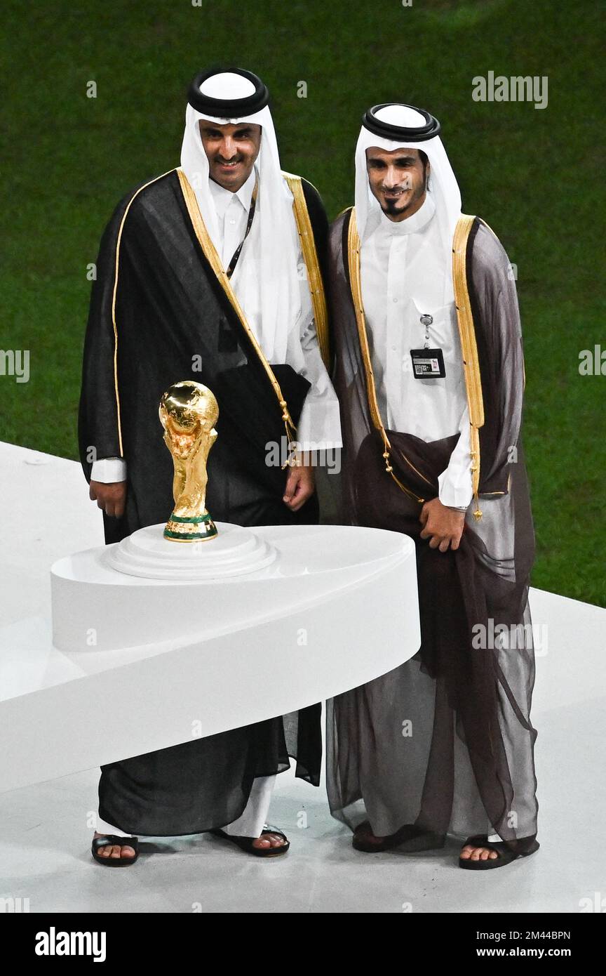 Doha, Qatar on December 18, 2022. Hamad bin Khalifa Al Thani Emir of ...