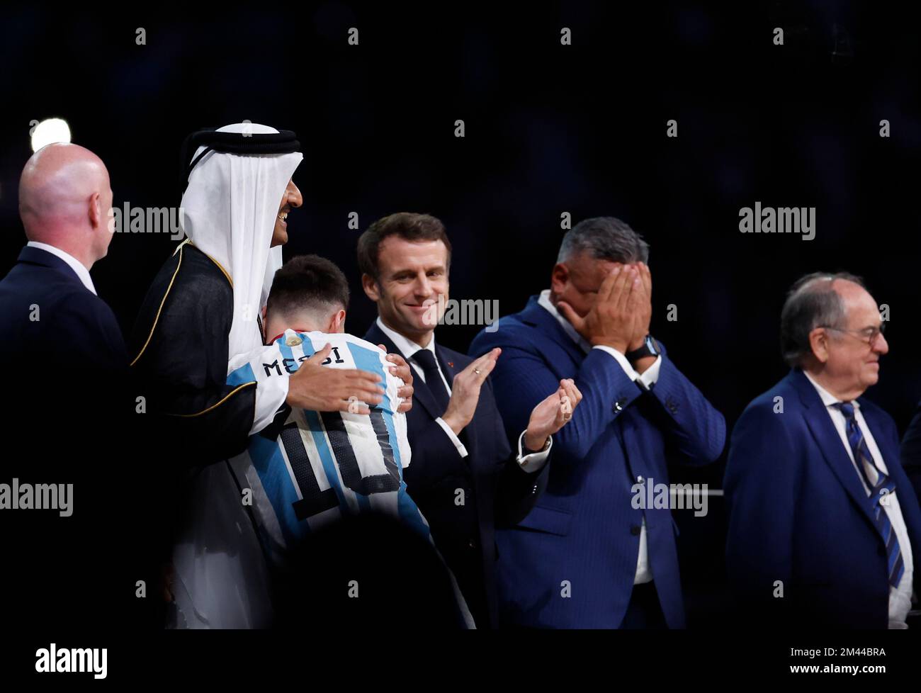 Lusail, Qatar. 18th Dec, 2022. The Emir of Qatar Sheikh Tamim bin Hamad ...