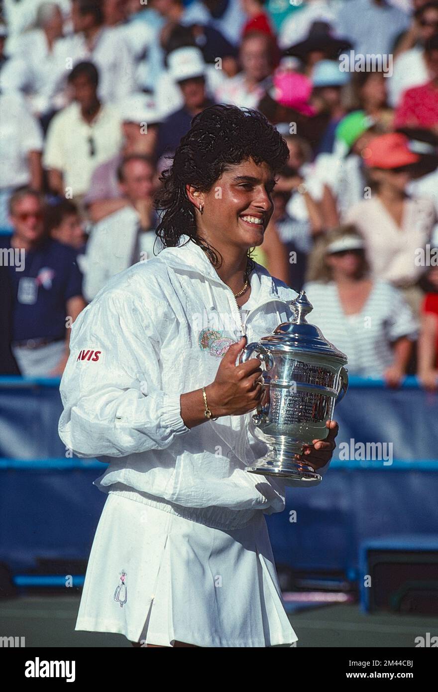 Gabriela Sabatini (ARG) winner of the Women's singles Championship at ...