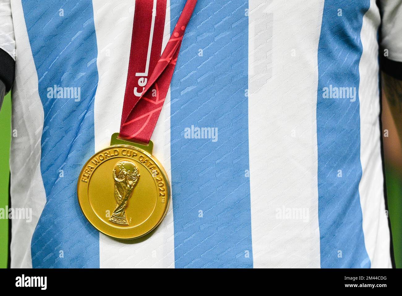 LUSAIL CITY, QATAR - DECEMBER 18: A detailed view of the FIFA World Cup ...