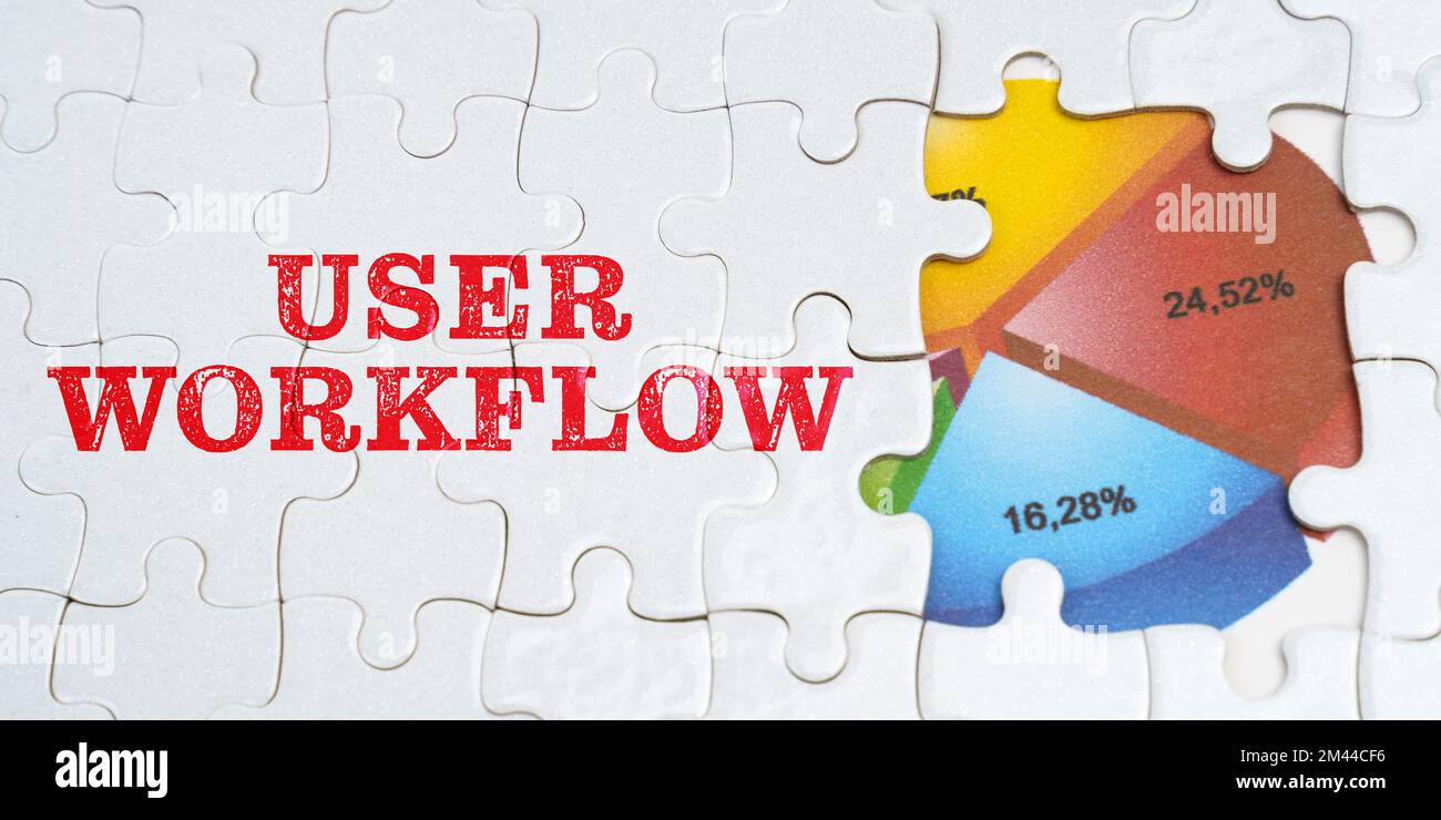 Economy and business concept. On white puzzles there is an inscription ...