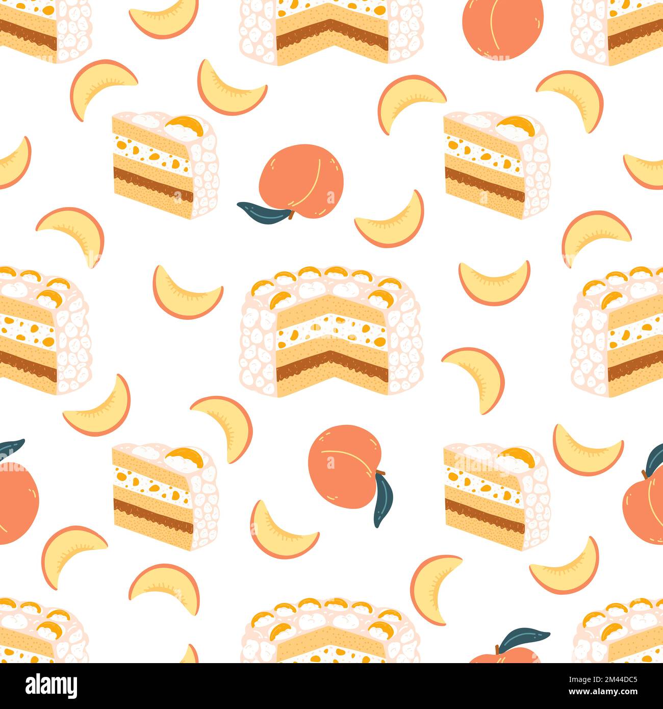 Seamless pattern with Uruguayan cake chaja in cartoon flat style. Hand ...