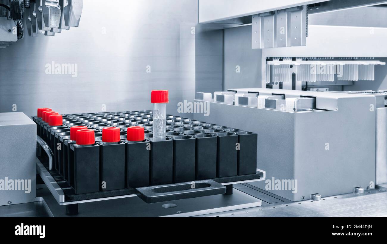 Test tube row. Concept of medical or science laboratory Stock Photo - Alamy