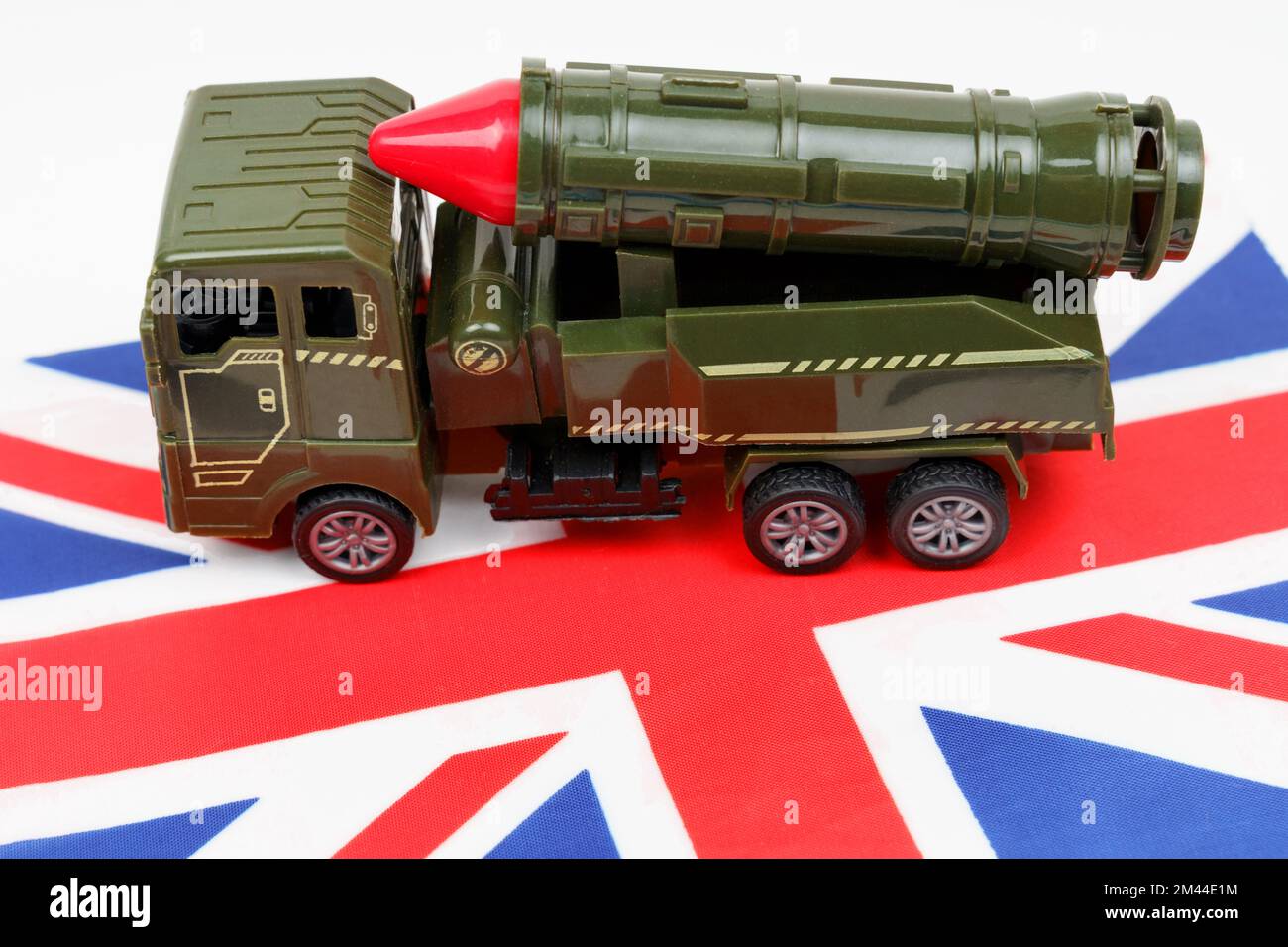 Military concept. There is a missile system on the flag of Great ...