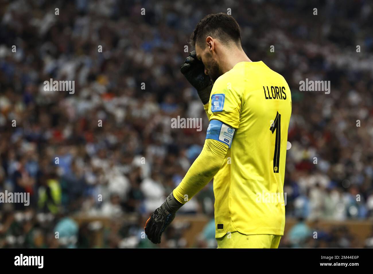 AL DAAYEN - France goalkeeper Hugo Lloris disappointed during the FIFA ...