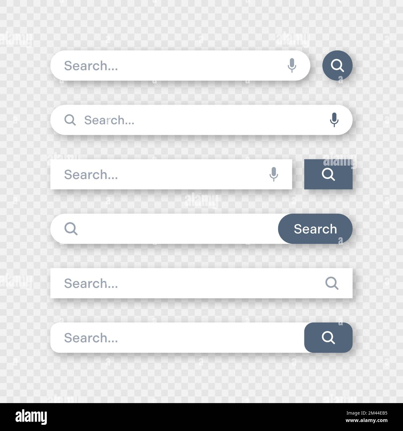 Various search bar templates. Internet browser engine with search box ...