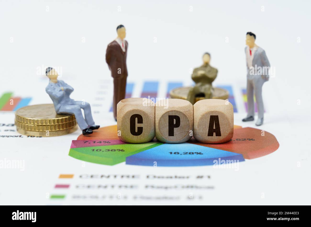 Business and finance concept. On financial reports with diagrams ...