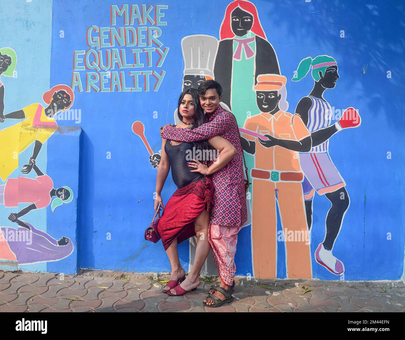 Kolkata, India. 18th Dec, 2022. Participants pose for a photo during ...