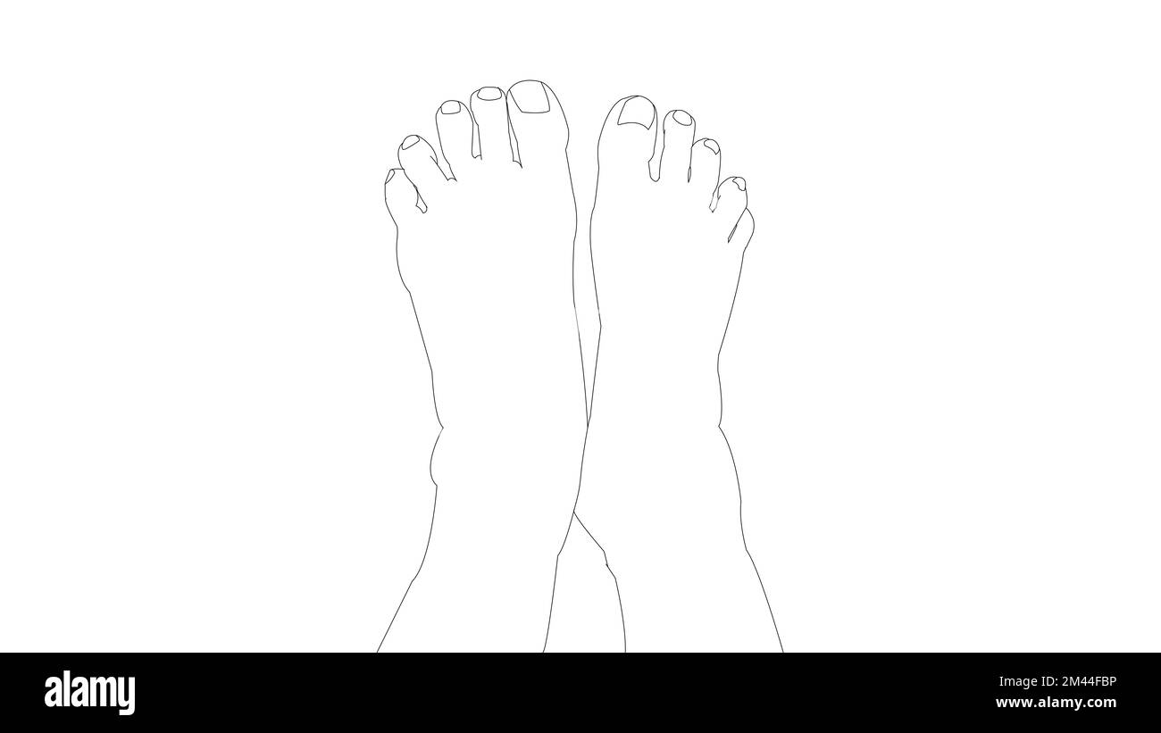 Two girl feet with nais Stock Photo - Alamy
